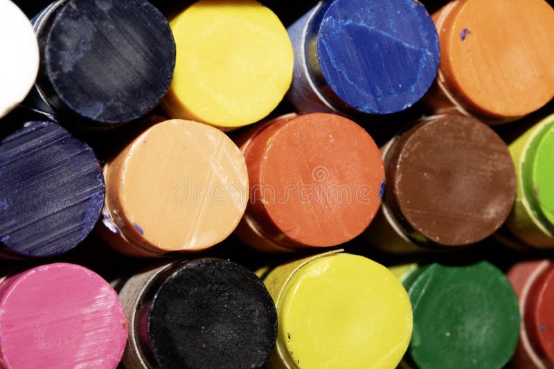 Close Up of Art Oil Crayon Sticks in Different Colours Stock Photo ...