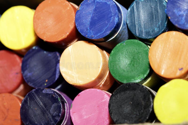 Close Up of Art Oil Crayon Sticks in Different Colours Stock Image ...