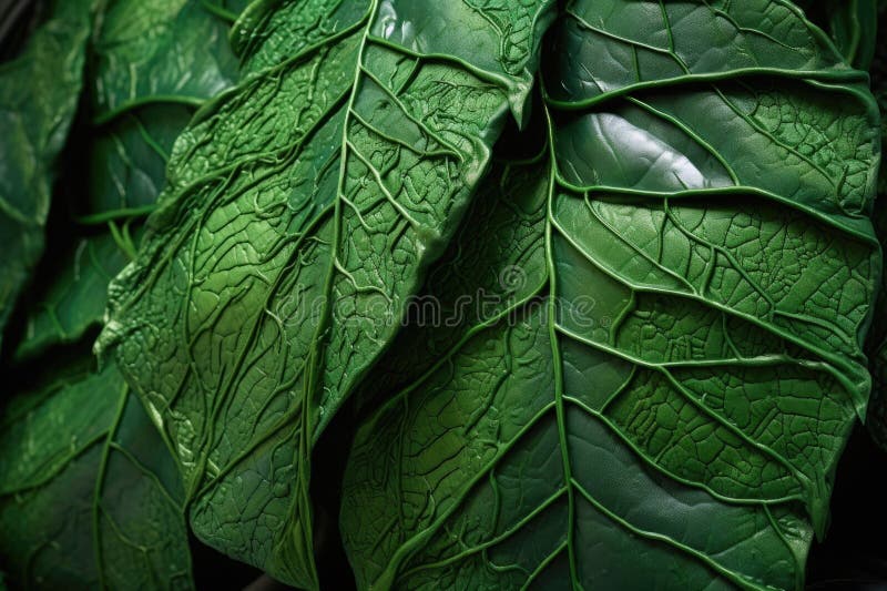 Close-up of Artificial Leaf Structure and Materials Stock Illustration ...