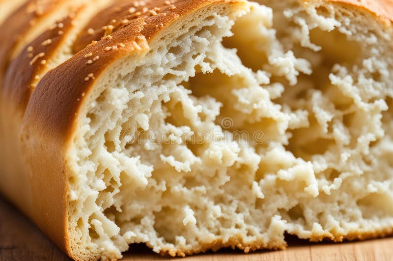 Close-Up of Artisan Sourdough Bread with Crusty Exterior Stock ...