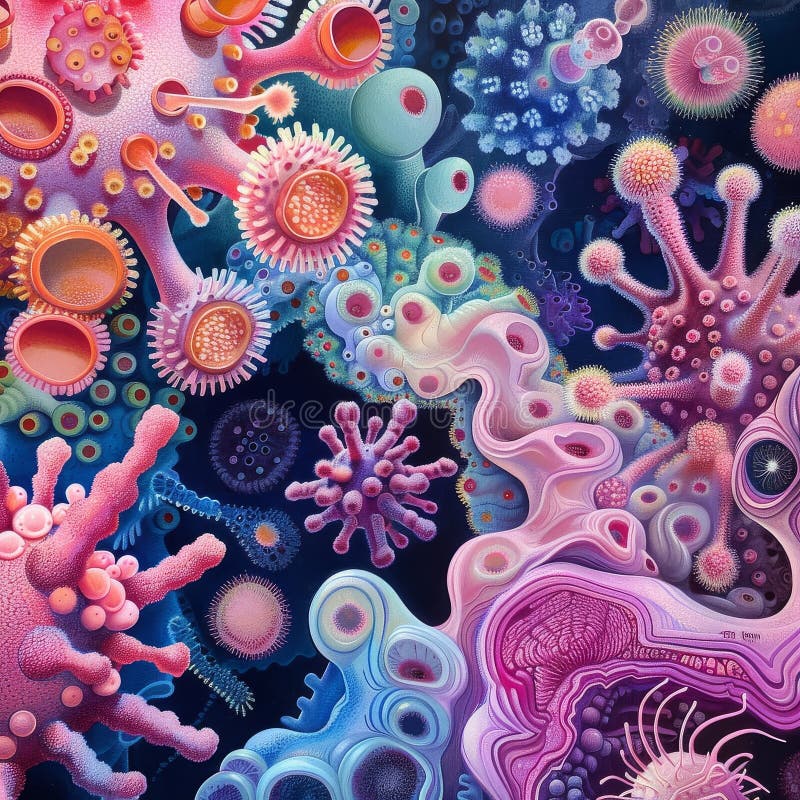 Close-up Artistic Images and Illustrations of Bacteria and Viruses ...