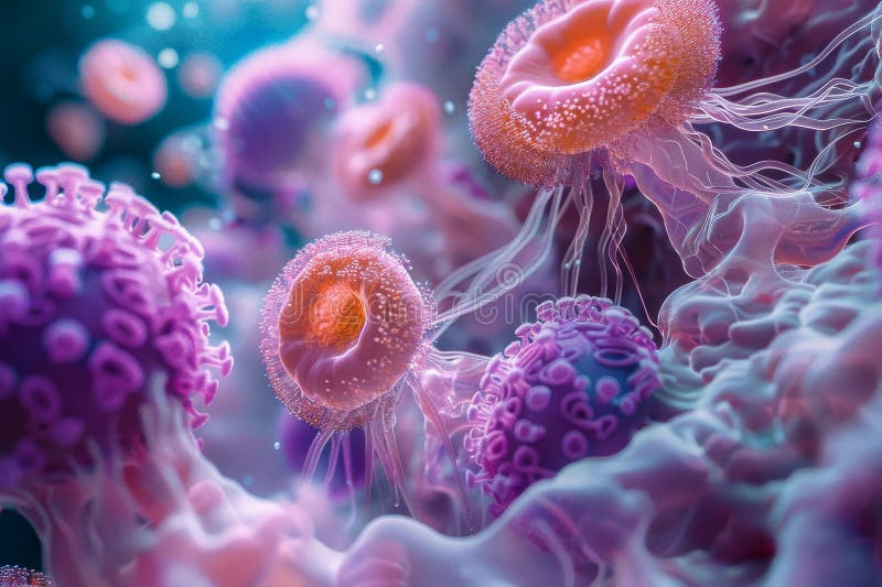 Close-up Artistic Images and Illustrations of Bacteria and Viruses ...