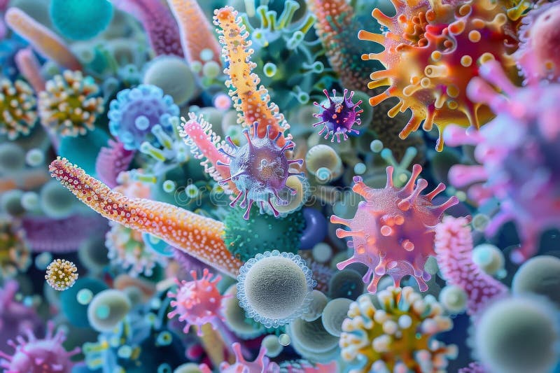 Close-up Artistic Images and Illustrations of Bacteria and Viruses ...