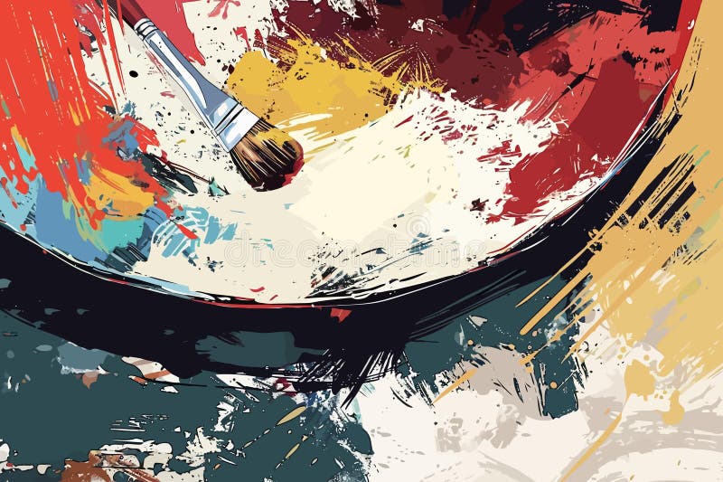 Close-up of Artists Palette Isolated Illustration Stock Vector ...