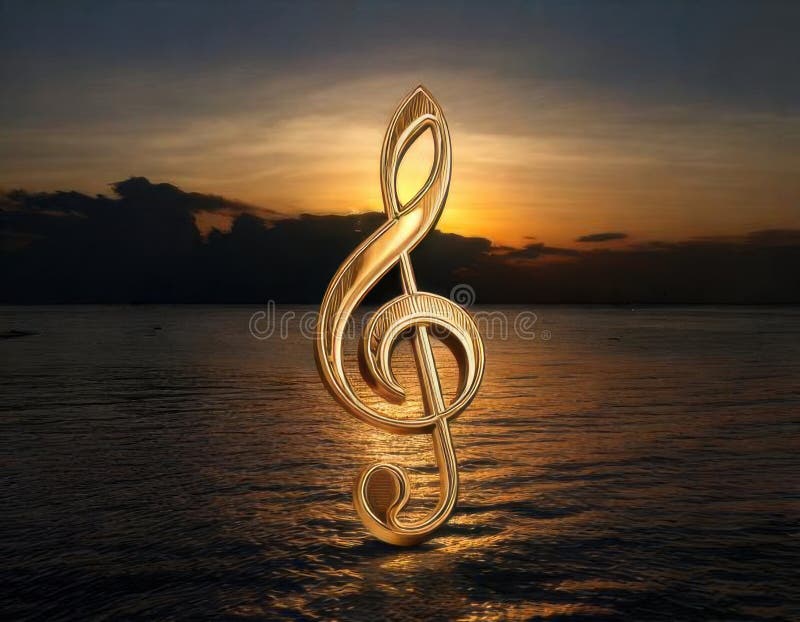 Close Up Artwork Made of a Music Note Stock Illustration - Illustration ...