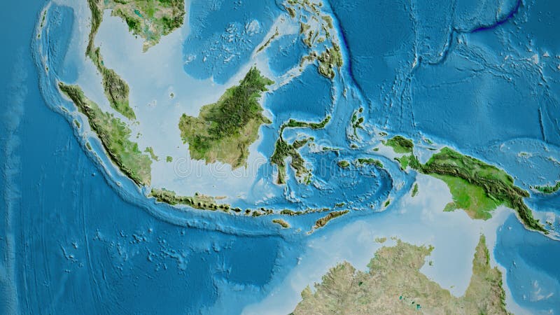 Indonesia Area. Satellite Map Stock Illustration - Illustration of ...