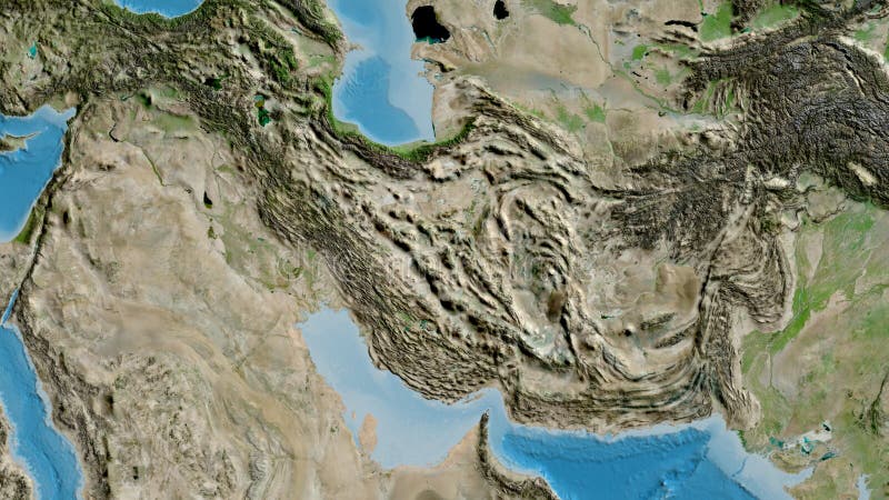Iran area. Satellite map stock illustration. Illustration of edges ...