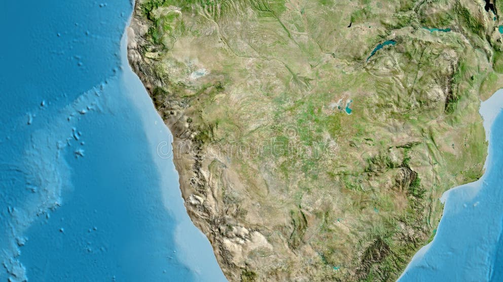 Namibia Area. Satellite Map Stock Illustration - Illustration of south ...
