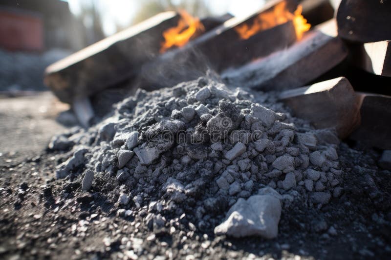 Close Up of Ash from Industrial Waste Dump Stock Photo - Image of toxic ...