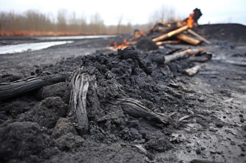 Close Up of Ash from Industrial Waste Dump Stock Image - Image of ...