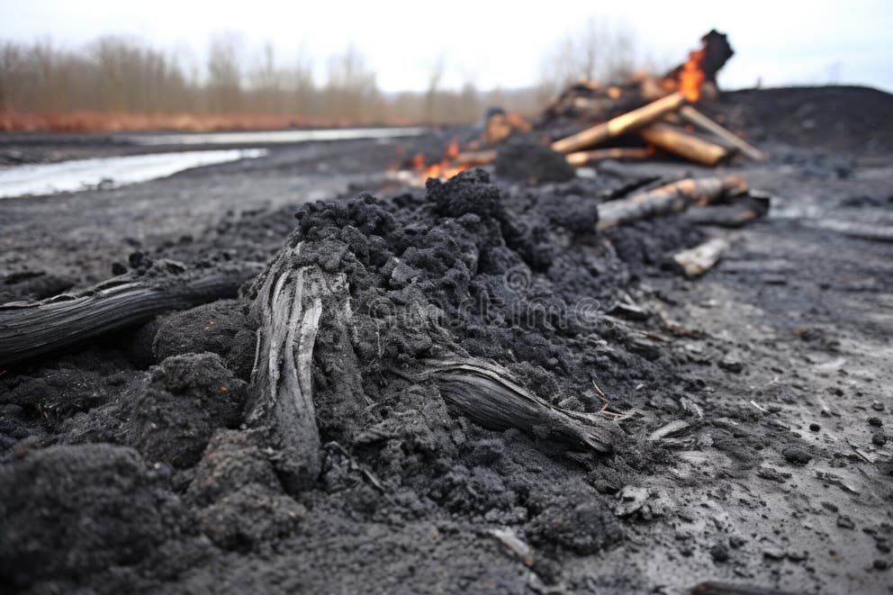 Close Up of Ash from Industrial Waste Dump Stock Image - Image of ...