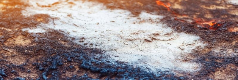Close-up of Ashes and Burnt Soil Creating Abstract Texture and Natural ...