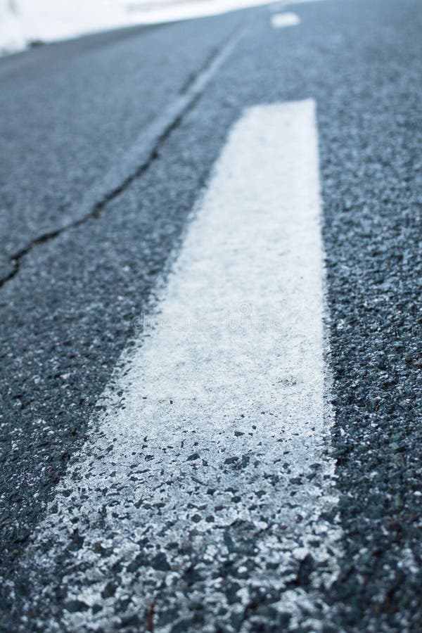 Close Up On Asphalt Mountain Road White Line Pattern Motif Texture ...
