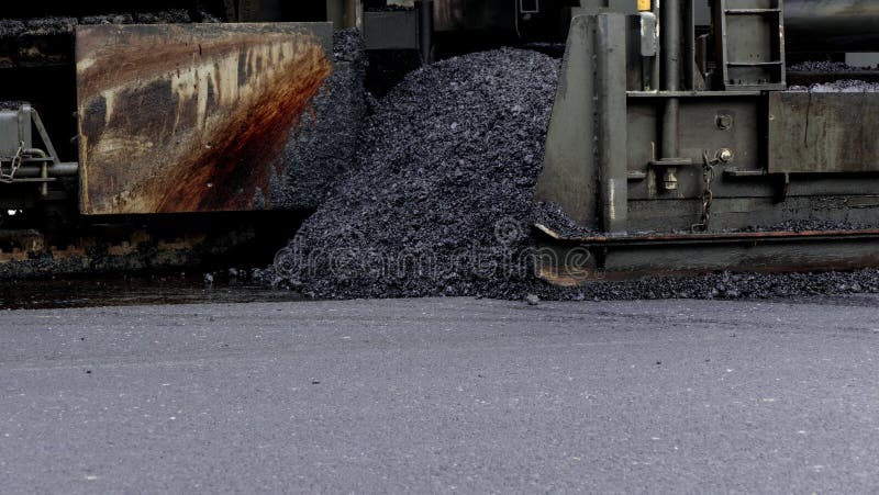 Close Up Asphalt Paving Machine Building Stock Image - Image of machine ...