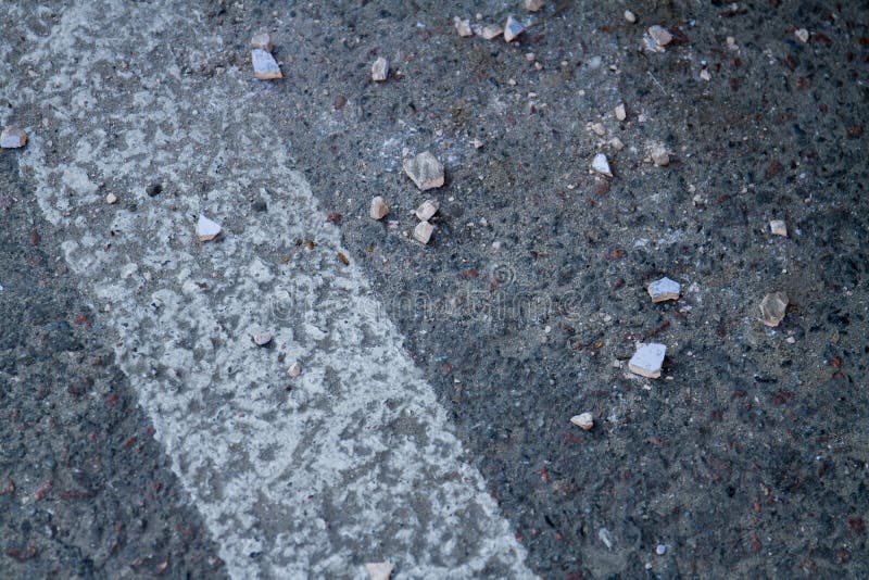 Close-up Asphalt Road with White Edge Line. Stock Photo - Image of ...