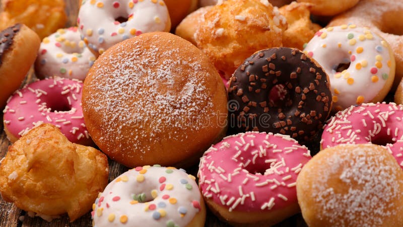 Assorted fresh pastry stock photo. Image of fresh, doughnut - 107516650