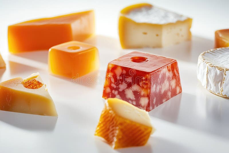Close-up of Assorted Gourmet Cheeses Stock Photo - Image of gouda ...