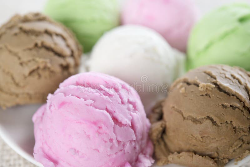 Close Up Assorted Ice Cream Collection. Stock Photo - Image of dessert ...