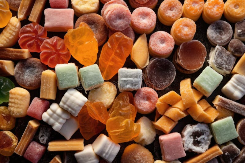 Close-up of Assorted Old-fashioned Sweets Stock Illustration ...