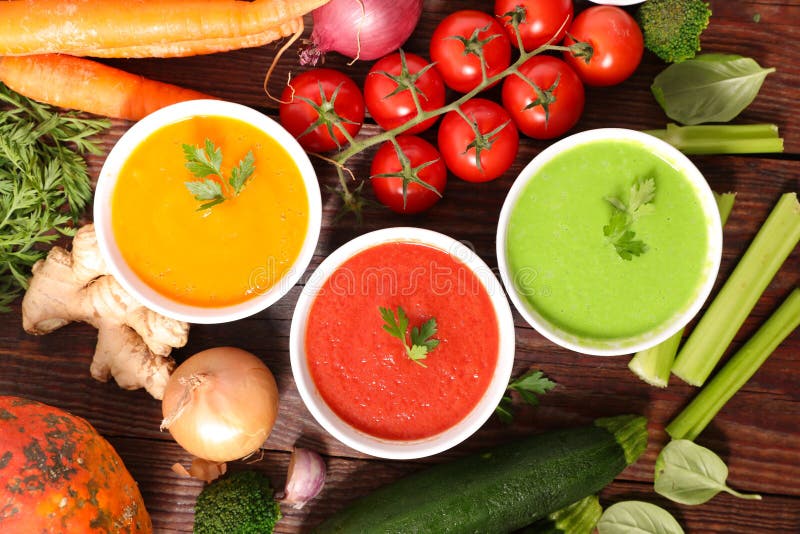 Assorted soup stock photo. Image of celery, healthy, pumpkin - 99517466
