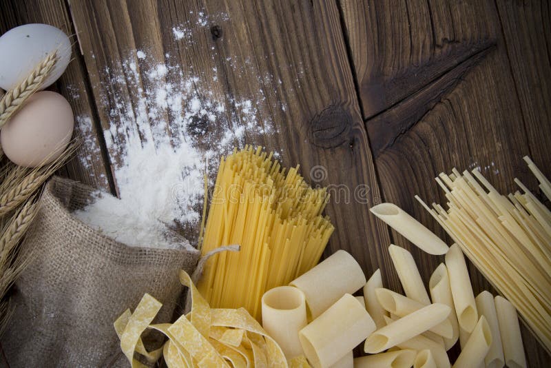 Close Up on Assortment of Uncooked Pasta Stock Image - Image of ...