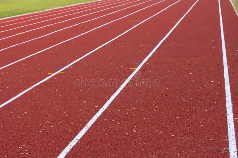 Close Up on Athletics Track Stock Image - Image of green, colorful ...