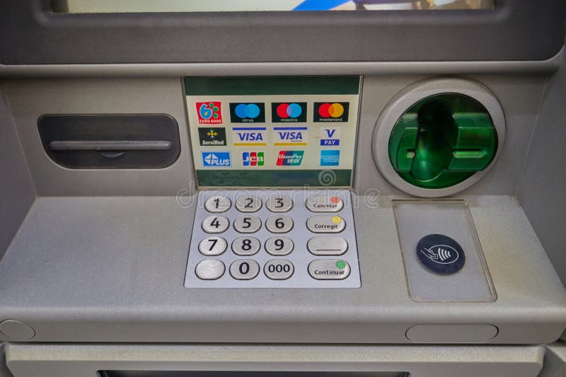Close-up of ATM Machine Keyboard Editorial Stock Photo - Image of debit ...