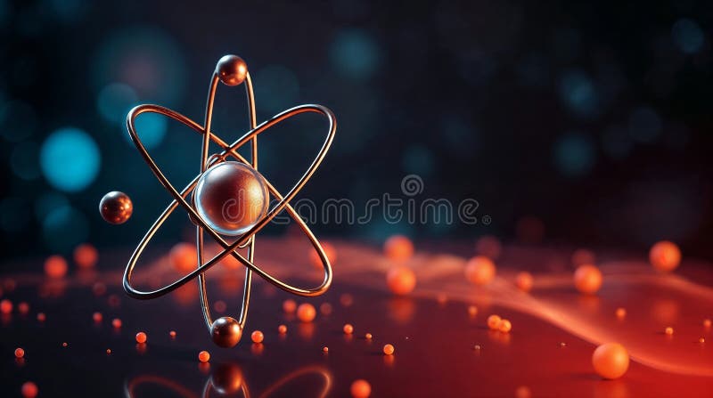 Close Up of an Atom. Science Concept Stock Photo - Image of electricity ...