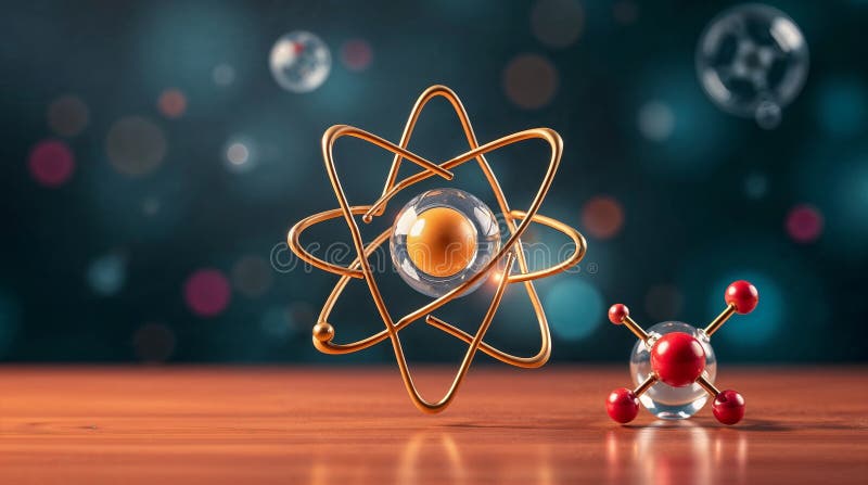 Close Up of an Atom. Science Concept Stock Image - Image of chemistry ...
