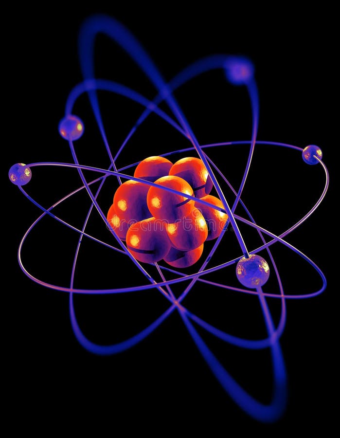 Atomic Particle 3D Illustration Stock Illustration - Illustration of ...
