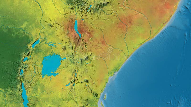 Kenya Area. Topographic Map Stock Illustration - Illustration of ...