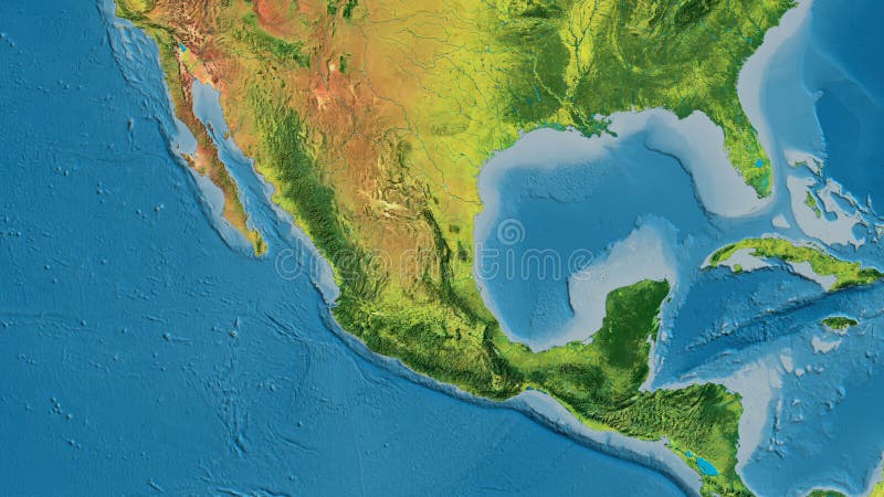 Mexico Area. Topographic Map Stock Illustration - Illustration of ...