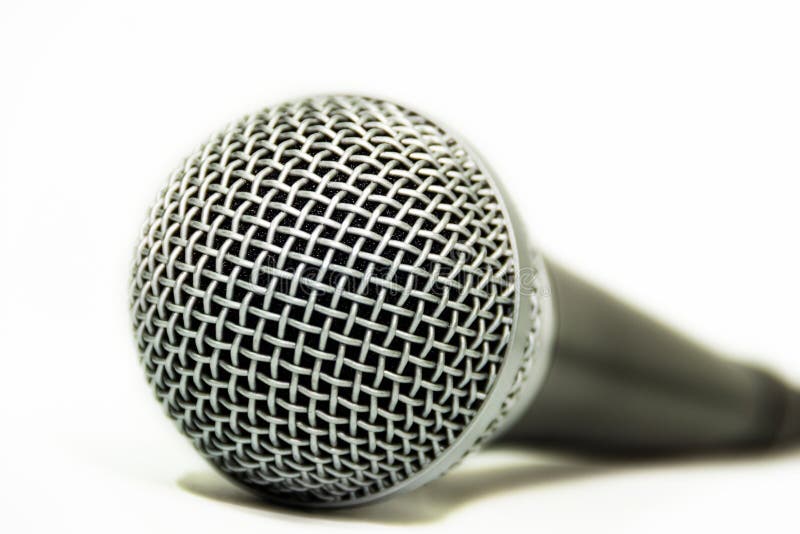 Close Up an Audio Microphone Stock Image - Image of black, electronic ...
