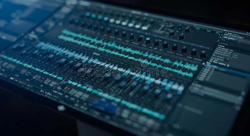 Mixing Audio with Digital Audio Workstation for Music Production Stock ...