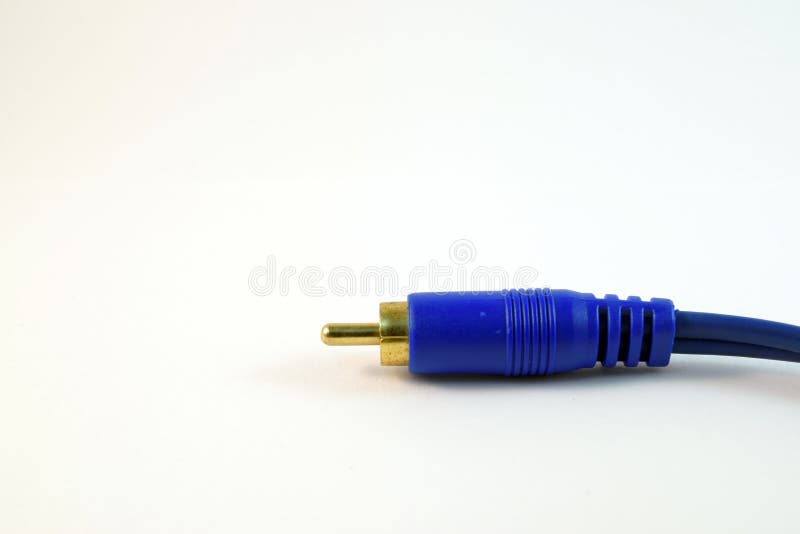 Close-up Audio Video Cable in White Background Stock Photo - Image of ...