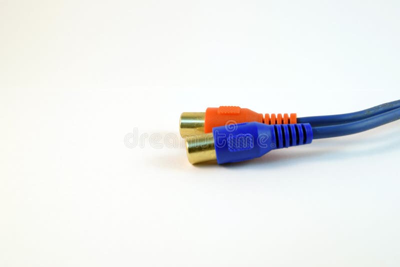 Close-up Audio Video Cable in White Background Stock Image - Image of ...