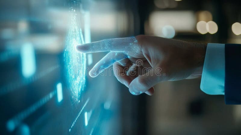 Close-Up of an Augmented Reality Hand Interface with Space for Digital ...