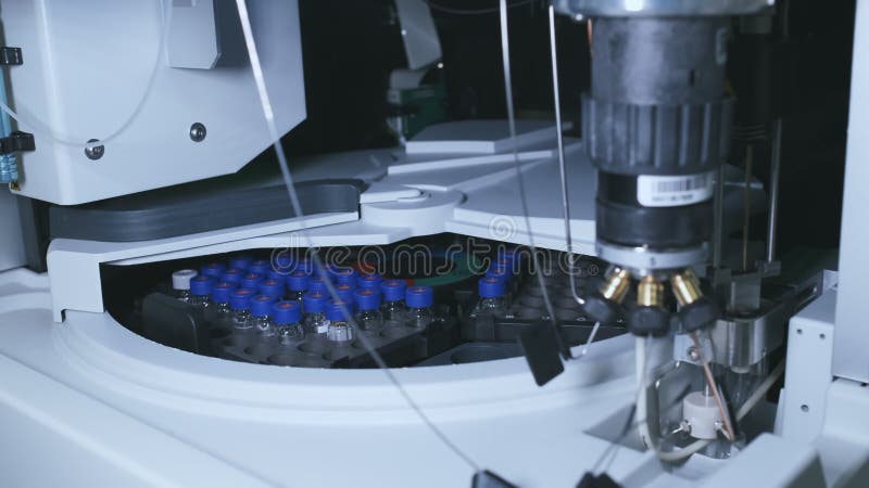 Close Up Auto Sampler Collects Sample for HPLC Analysis Stock Video ...