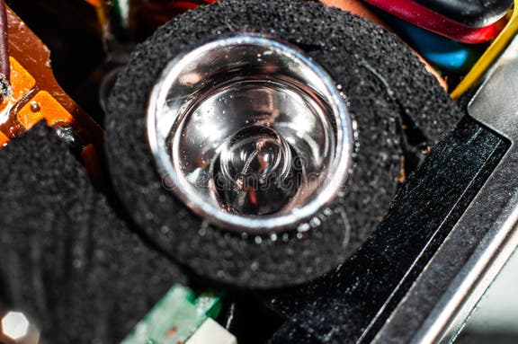 Close-up Autofocus Light Bulb in the Camera Stock Photo - Image of ...