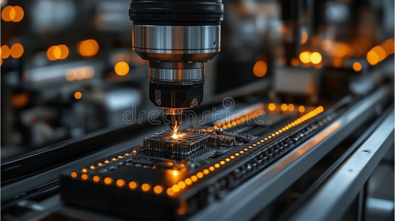 Close-up of Automated Machinery in an Industrial Setting Stock Photo ...