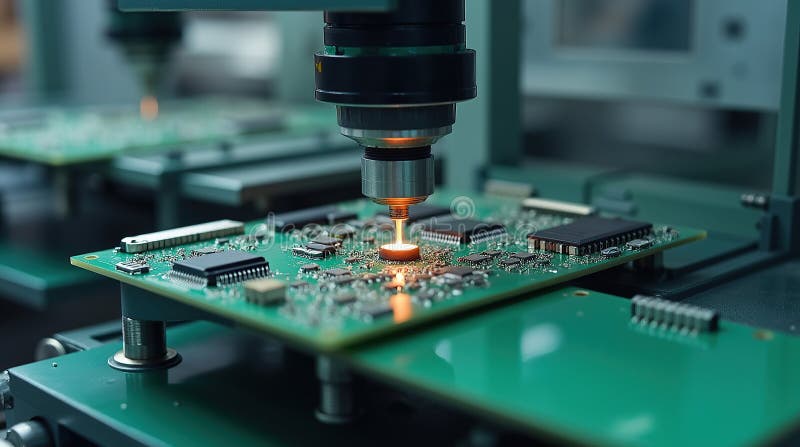 Automated Machine Places Components on Circuit Board Efficiently and ...