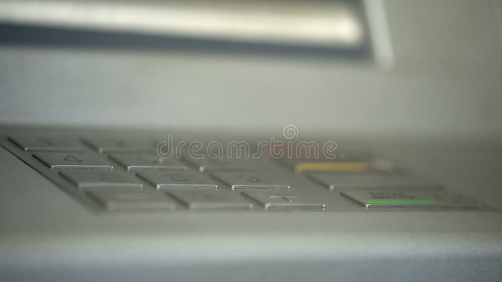 Close-up of Automated Teller Machine, Buttons on ATM, Secure Money Withdrawing Stock Photo ...