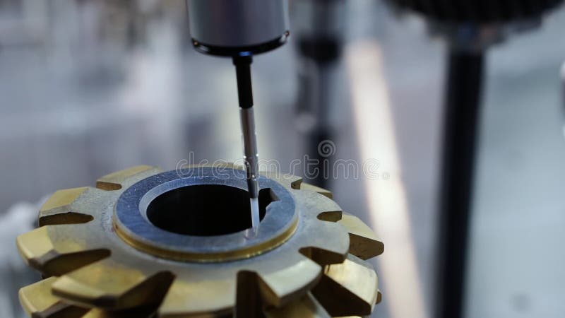 Coordinate Measuring Machine Measures Complex Parts. Stock Footage ...