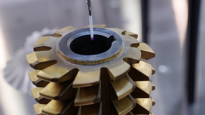 Coordinate Measuring Machine Measures Complex Parts. Stock Footage ...
