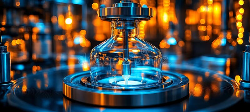 Close-up of Automatic High-Tech Dispenser in Laboratory Setting, Focus ...