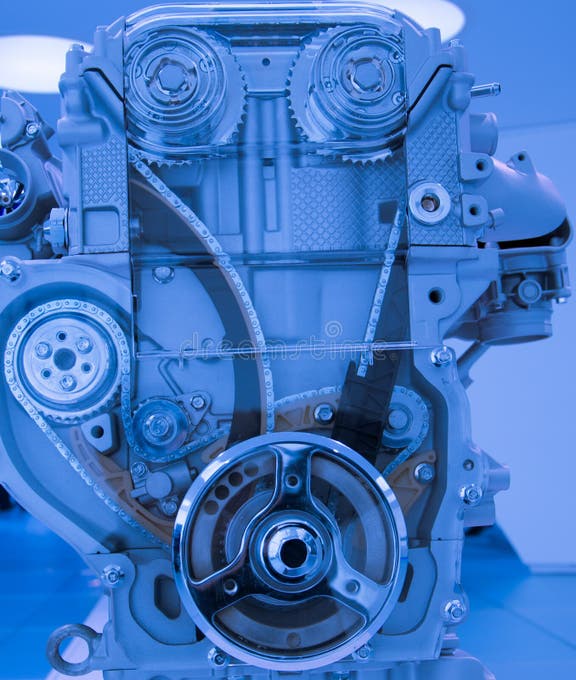 Close-up Automobile Gasoline Engine Model Stock Photo - Image of hall ...
