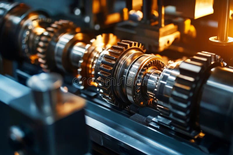Close Up of Automotive Gearbox and Machinery Precision Engineering in ...