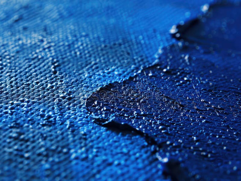 Close-up of Azure Dye Applied To a Textured Surface, Creating a Unique ...