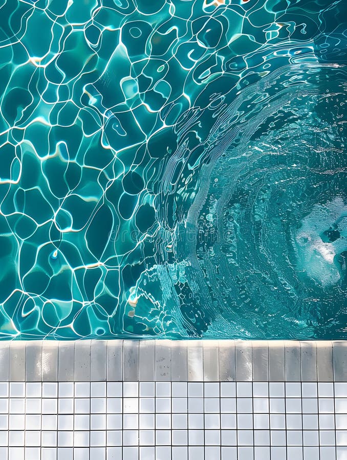 Close Up of Azure Water in Rectangular Swimming Pool Stock Photo ...