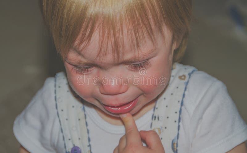 Closeup, Looking into the Camera Crying Child Stock Photo - Image of ...